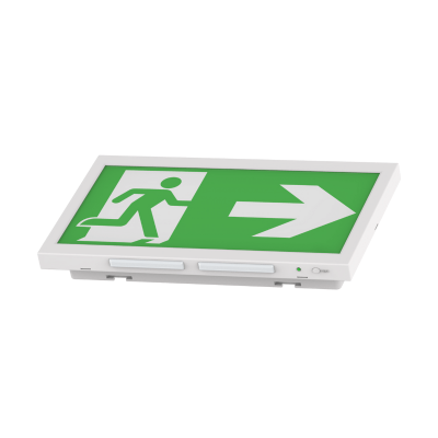 Led Exit Sign | Wall Mount | White | AT | Incl. Pictograms ...